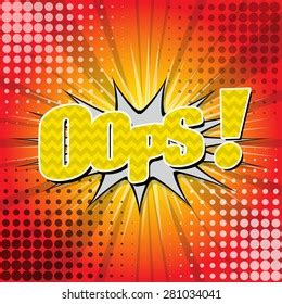 Oops Comic Speech Bubble Cartoon Stock Vector (Royalty Free) 281034041 ...