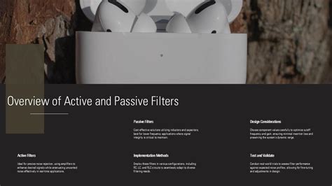 Overview Of Active And Passive Filters Noise Rejection Ppt Template St Ai Ss Ppt Sample