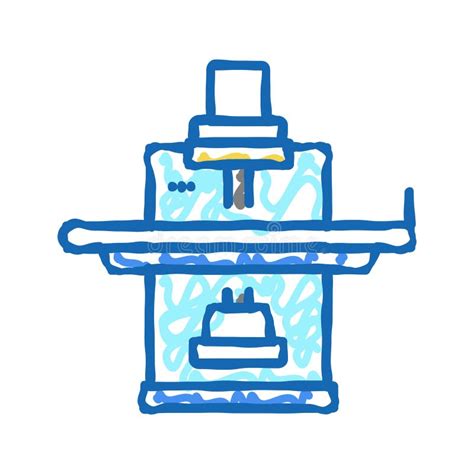 Fluoroscope Radiology Icon Doodle Illustration Flat Stock Illustration