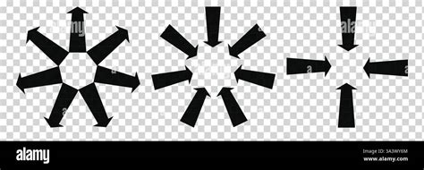 Arrow Pointing Center Inward Arrow Icon Stock Vector Image And Art Alamy