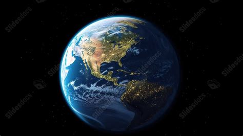 Blue Universe Galaxy Backlighting Planets Earth Powerpoint Background For Free Download - Slidesdocs