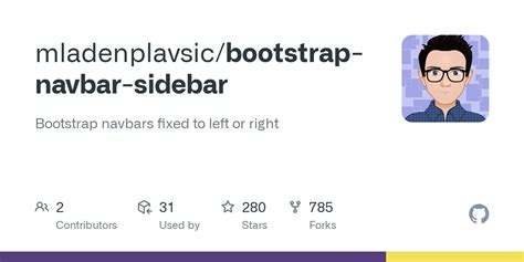 GitHub Mladenplavsic Bootstrap Navbar Sidebar Bootstrap Navbars Fixed To Left Or Right