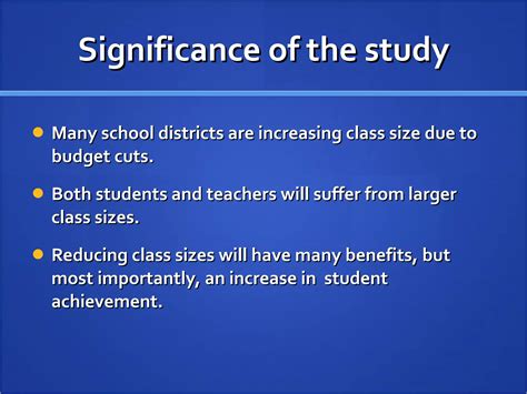 Research Powerpoint Class Size Ppt