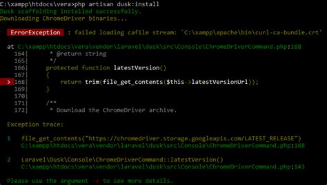 Errorexception Failed Loading Cafile Stream `cxamppapachebin