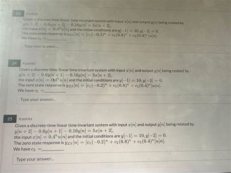 Solved 23 4polats Given A Discrete Time Linear Time