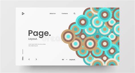 horizontal responsive web design project layout abstract geometric