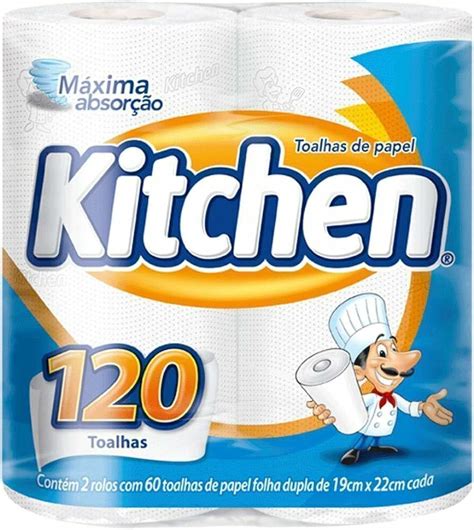 Toalha De Papel Kitchen Ultra Branca 120 Folhas Com 2un
