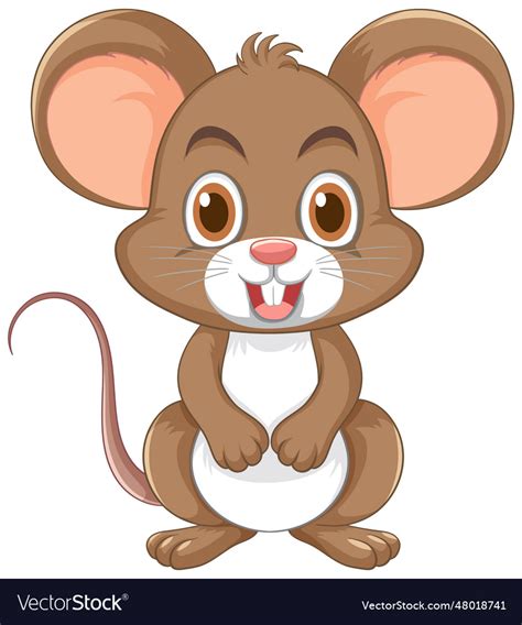 Cute Smiling Mouse Cartoon Royalty Free Vector Image
