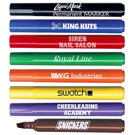 Marketing Chisel Tip Permanent Markers Screen Print