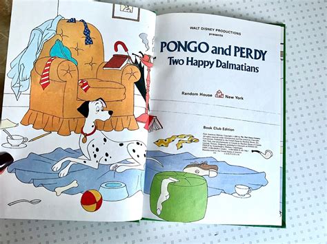 Vintage Walt Disney Pongo And Perdy 101 Dalmatians Book From Etsy