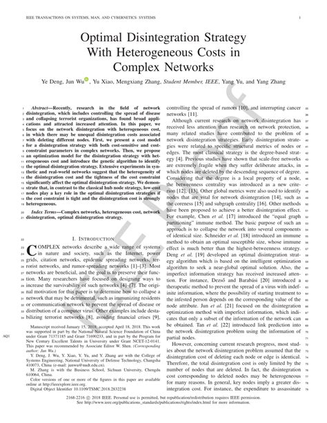 Pdf Optimal Disintegration Strategy With Heterogeneous Costs In Complex Networks