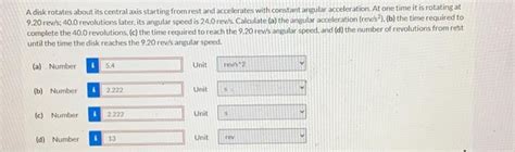 Solved A Disk Rotates About Its Central Axis Starting From Chegg