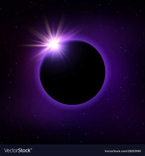 Solar Eclipse Background Royalty Free Vector Image