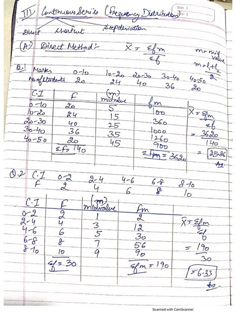 Mean Continuous Series Pdf