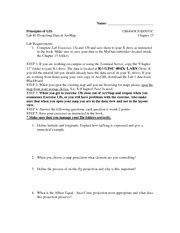 Lab Projecting Data In ArcMap Name Principles Of GIS Lab Projecting Data In ArcMap