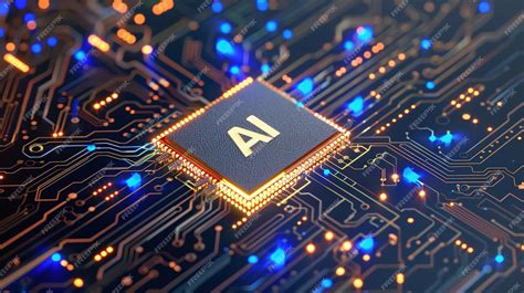A Cuttingedge Microchip Emblazoned With The Title Ai Symbolizing Advanced Artificial