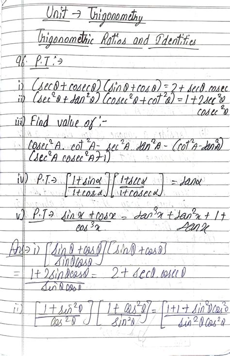 Trigonometry Full Chapter For Jee Class 11 Handwritten Notes Pdf Shop