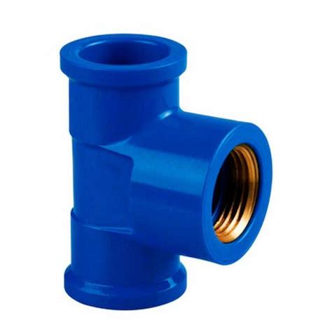 Te Soldável C Bucha Latão 20 X 12 Pol Azul Amanco Leroy Merlin