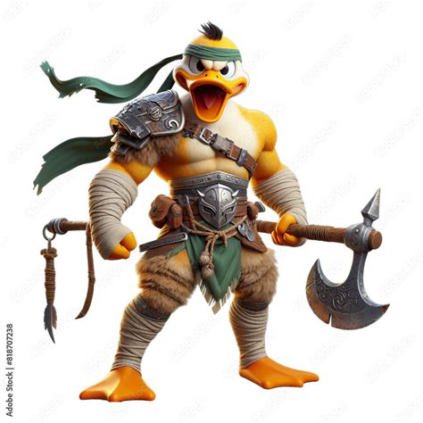 Angry Warrior Duck Stock Illustration Adobe Stock