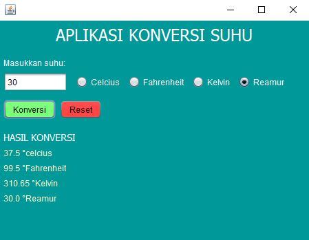 Cara Membuat Aplikasi Konversi Suhu Menggunakan Java GUI Belajar Koding