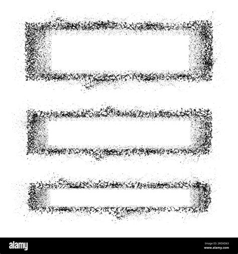 Black Abstract Grunge Rectangle Full Frames Outline Stock Vector Image