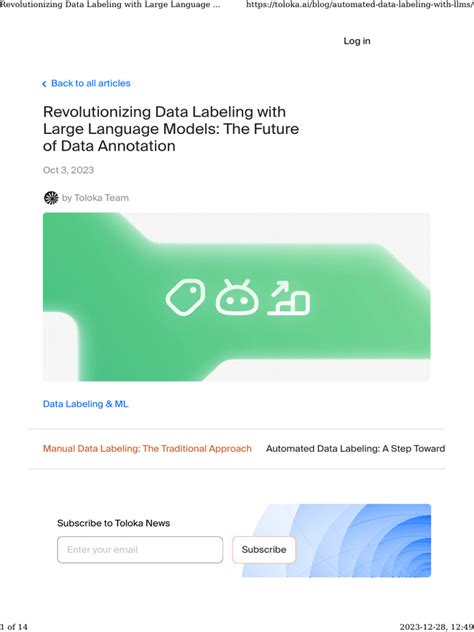 Revolutionizing Data Labeling With Large Language Models The Future Of
