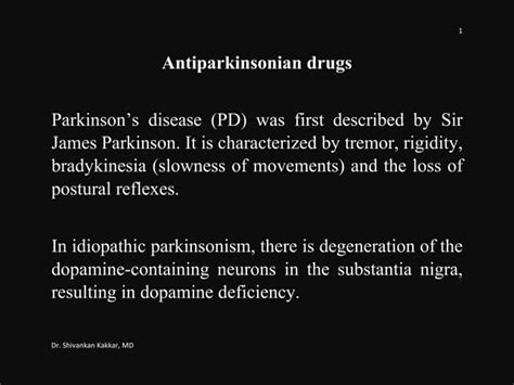 Antiparkinsonian Drugs Pdf
