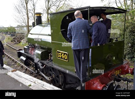 Richard Preston Chairman Of The Great Western Society With Driver And