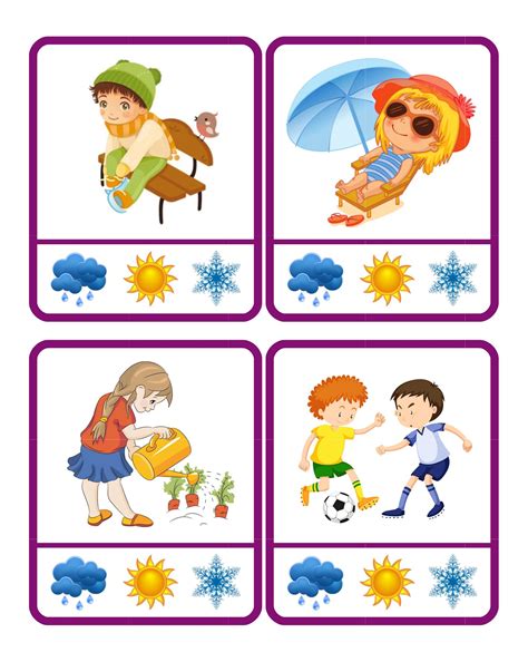 Clothes And Weather Printable Preschool Match Activity Artofit
