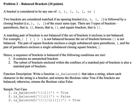 Solved A Bracket Is Considered To Be Any One Of