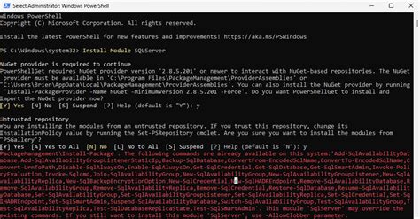Windows Powershell 파워셸에서 Sql 서버 데이터베이스에 연결하는 방법