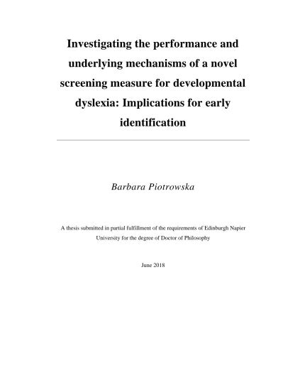 Phonological Deficit Hypothesis Cognitive Theories