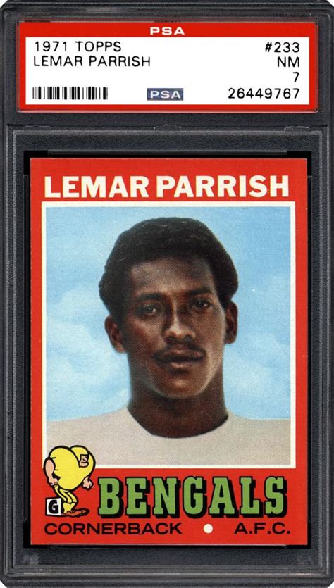 1971 Topps Lemar Parrish Psa Cardfacts®