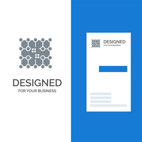 Chip Connection Electricity Grid Material Grey Logo Design And Business