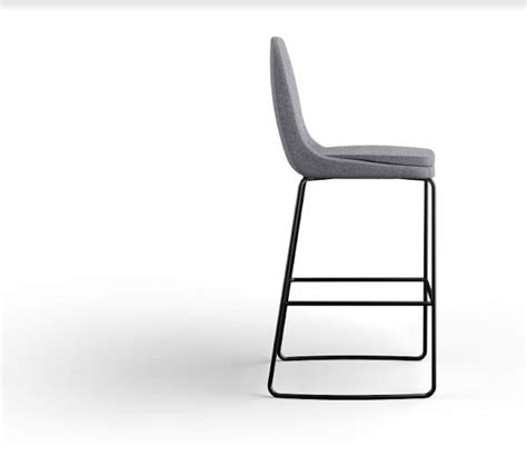 Sofie Sled Base High Fabric Stool By Rossin Design Guggenbichler Design