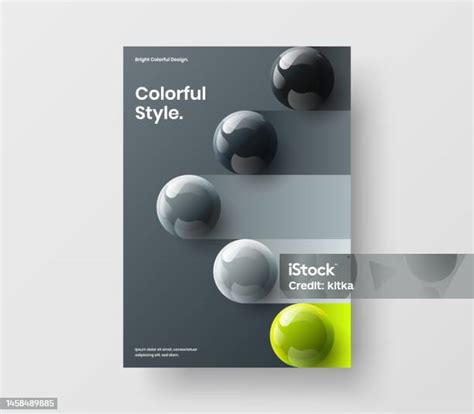 프리미엄 기업 아이덴티티 A4 디자인 벡터 개념 깨끗한 3d 공 광고지 템플릿입니다 개념에 대한 스톡 벡터 아트 및 기타 이미지 개념 고급 고등학교 이하 Istock