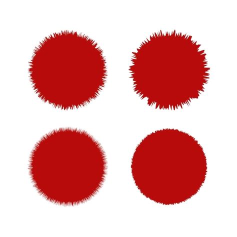 Red Roughen Vector Shape Premium Vector