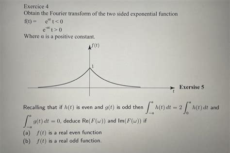 Solved Exercice 4 Obtain The Fourier Transform Of The Two