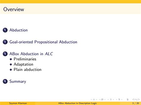 abox abduction in the description logic ppt