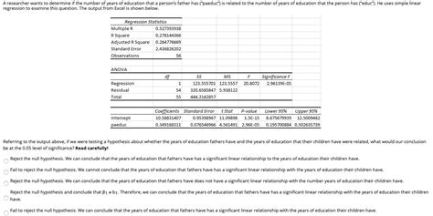 Solved A Researcher Wants To Determine If The Number Of