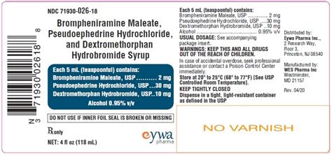 Dailymed Brompheniramine Maleate Pseudoephedrine Hydrochloride Syrup