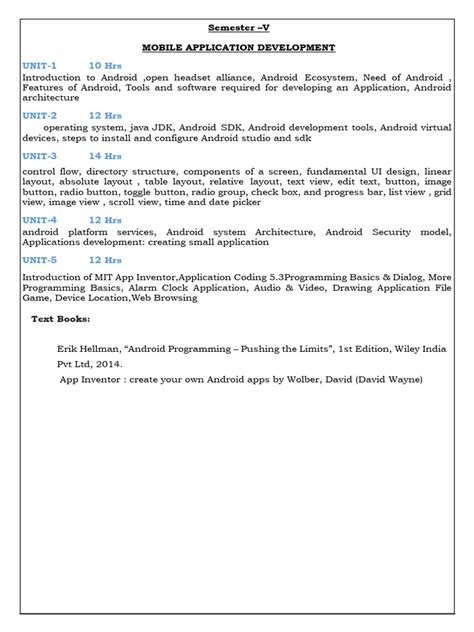 Mad Notes Pdf Android Operating System Java Programming Language