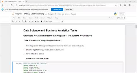 Sai Srushti Kasturi On Linkedin Gripjan21 Task2 Datascience Python