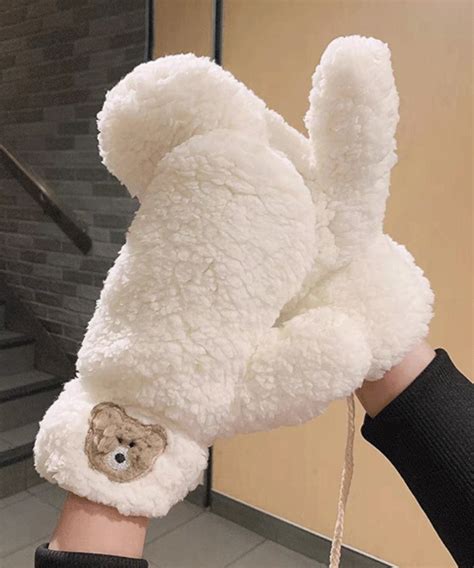 정리세일 뽀글이 양털 곰돌이 벙어리장갑 에이블리