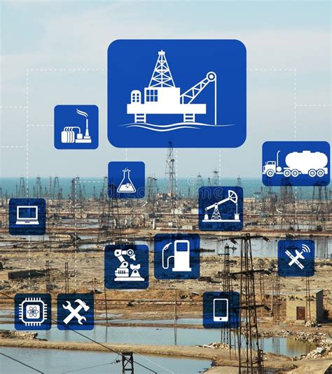 Concept Of Automation In Oil And Gas Industry Stock Image Image Of Digital Derrick 331307335