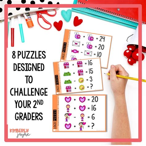Valentines Day Math Logic Puzzles 2nd Grade Extension Tasks For