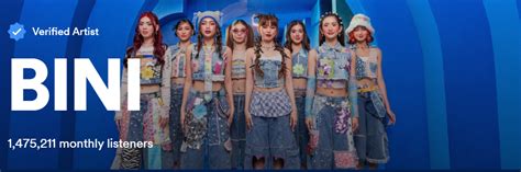 Bini Becomes Filipino Pop Group With Most Monthly Listeners On Spotify