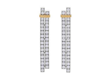 Tiffany And Co Edge Drop Earrings In Platinum And 1 518050 Beladora