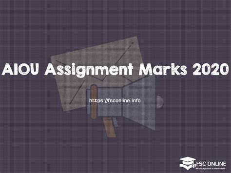 Allama Iqbal Open University Aiou Announced Assignments Marks 2020