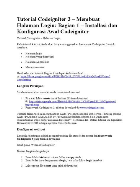 Tutorial Codeigniter 3 Pdf
